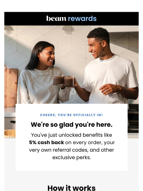 Beam: Welcome to Beam Rewards! | Milled