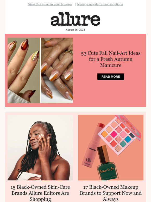 Allure: 53 Cute Fall Nail-Art Ideas for a Fresh Autumn Manicure | Milled