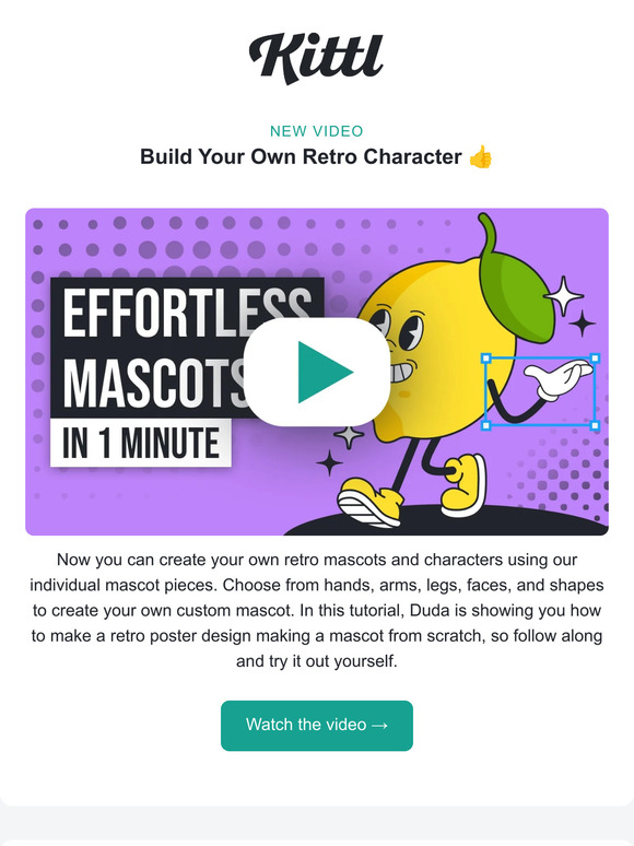 Kittl: New Video: DIY Retro Characters | Milled