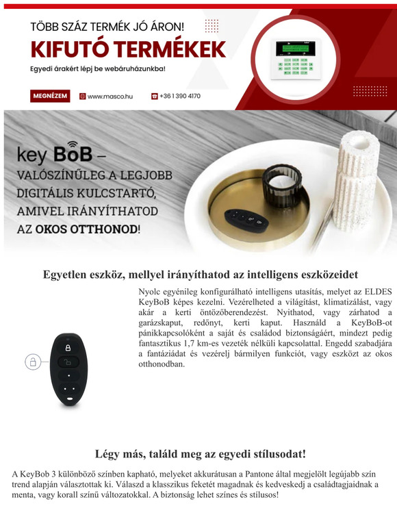 Masco: Key BoB a digitális kulcstartó okos otthonodhoz | Milled