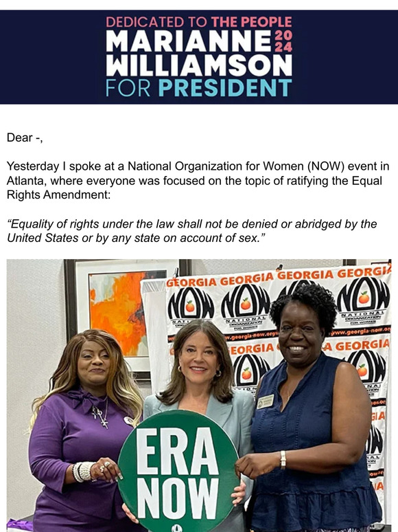 Everyday Grace: Women's Equality Day: Ratify the ERA NOW | Milled