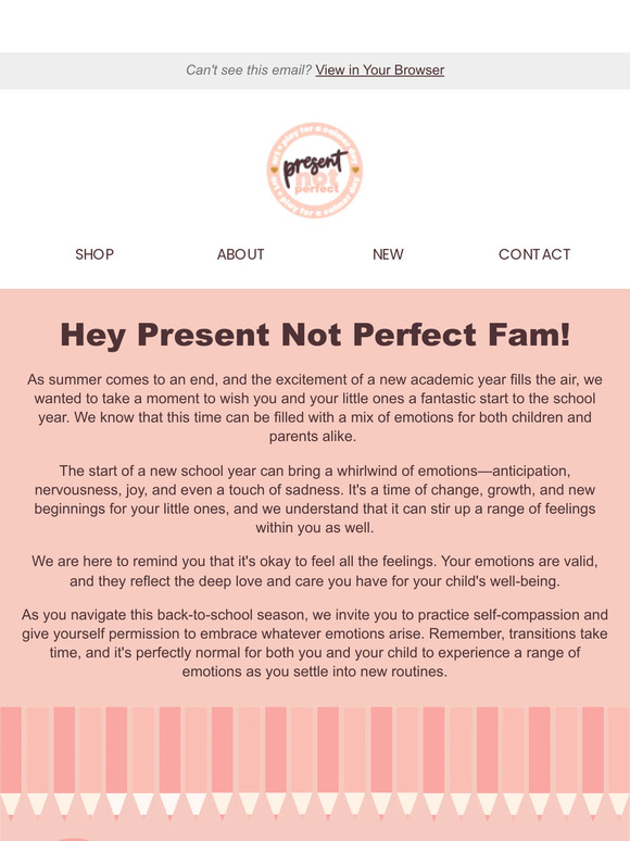 Present Not Perfect: Embracing the New School Year: Honoring All the ...