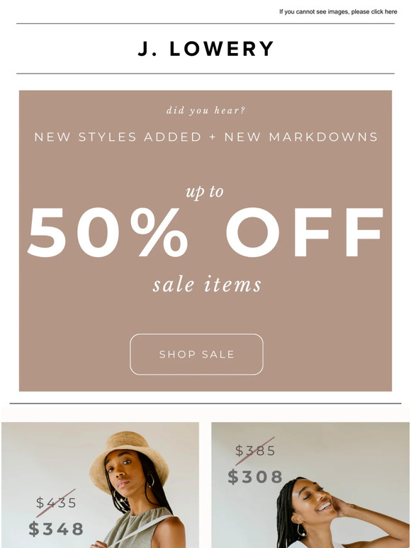 J. Lowery: SALE UP TO 50% OFF New Styles Added & New Markdowns | Milled