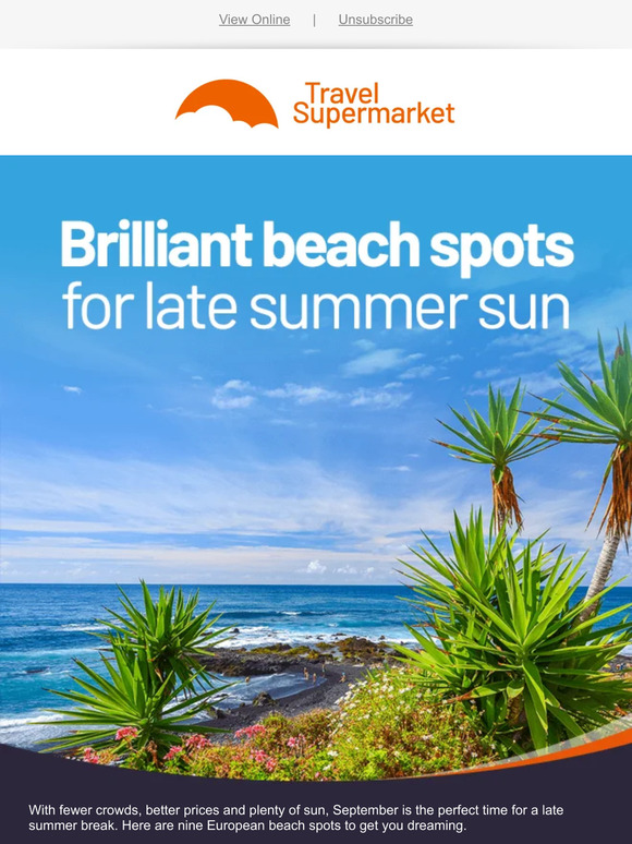 TravelSupermarket: 9 brilliant beach spots for late summer sun 🌞 | Milled