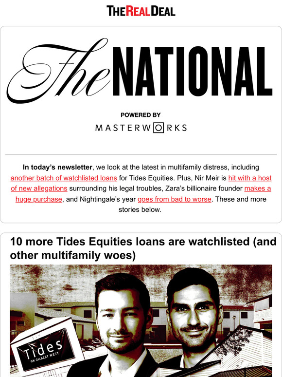 The Real Deal: More Tides loans watchlisted; Nir Meir’s wife breaks ...