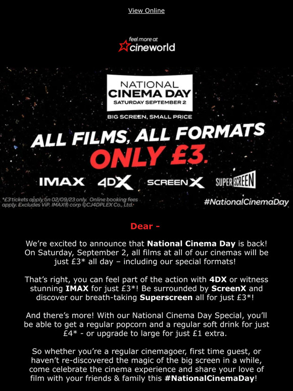 Cineworld: £3 cinema tickets?! 🤩 🎬 🎟 | Milled