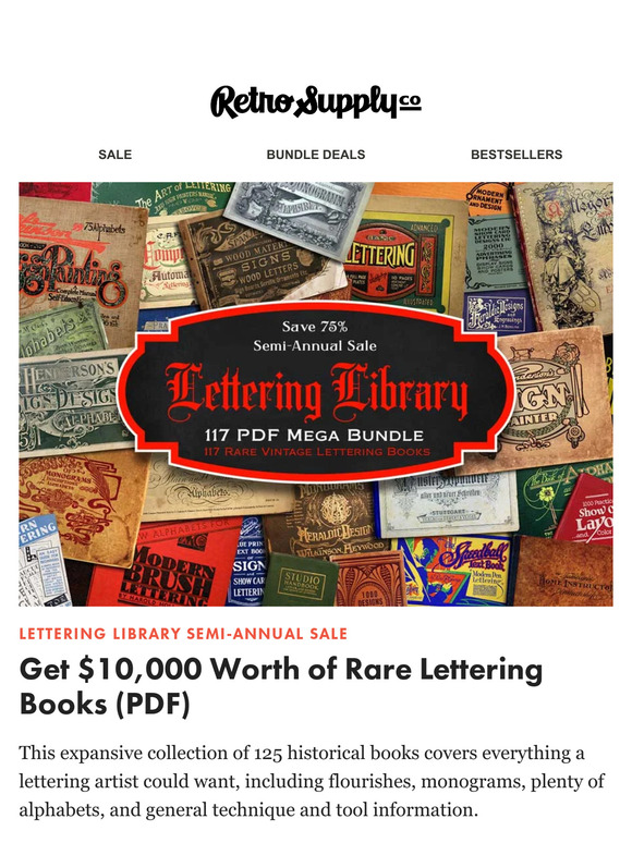 RetroSupply: [SALE] $10,000 worth of rare lettering book PDFs | Milled