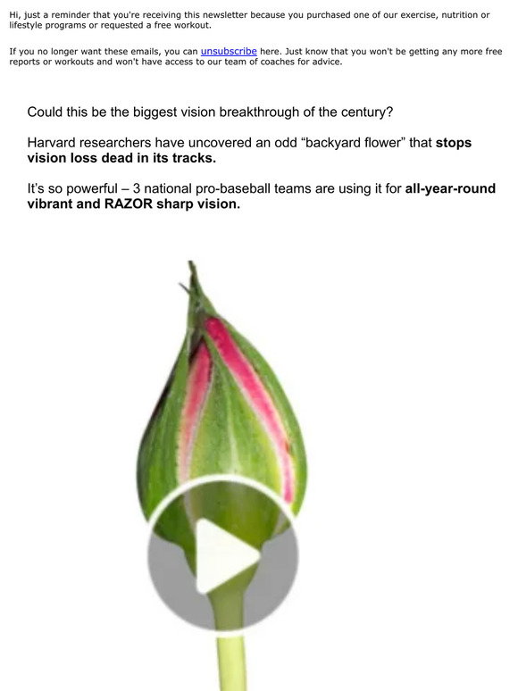 Critical Bench: Odd “Backyard Flower” Restores Perfect 20/20 Vision ...