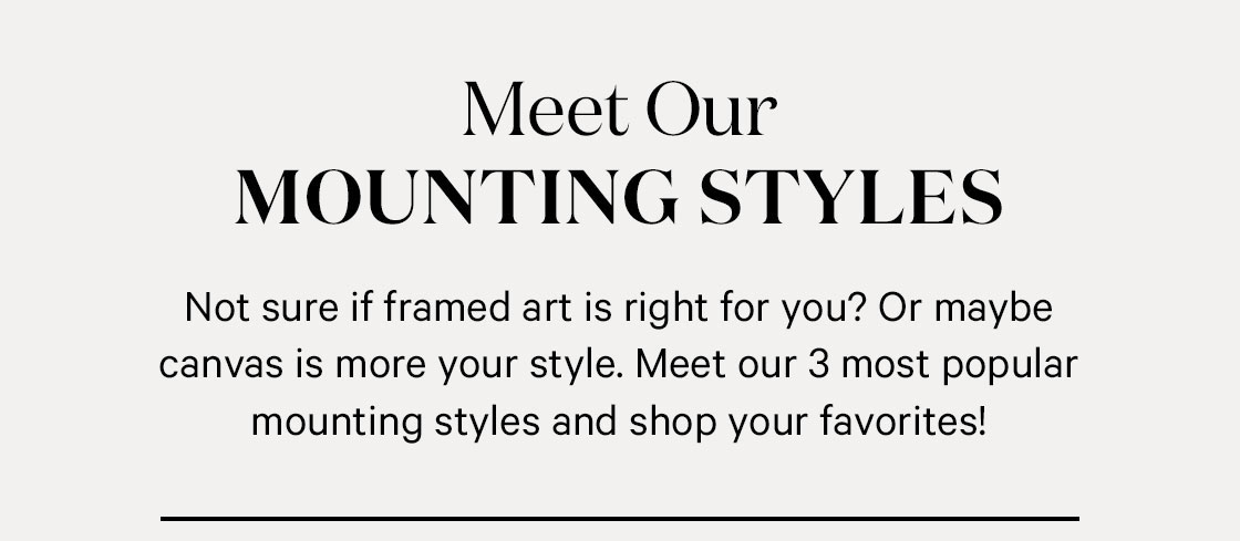 Art.com: Meet our 3 art mounting options | Milled