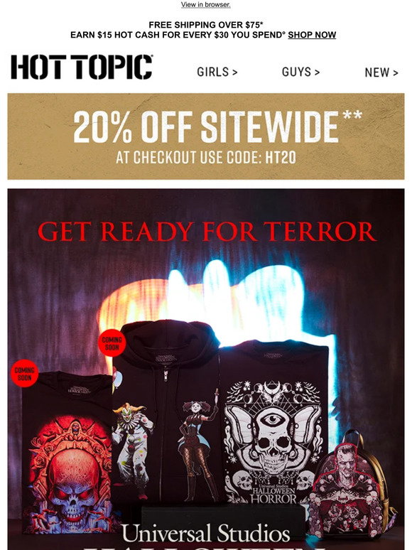 Hot Topic: Get ready for terror with Halloween Horror Nights merch 😱 ...