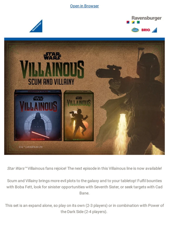 Ravensburger: Star Wars Villainous: Scum and Villainy is available NOW! | Milled