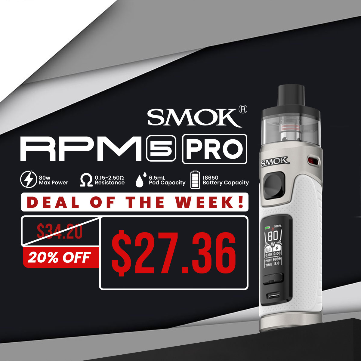 Vape: The Deal of The Week - Smok RPM 5 Pro Kit 😱 | Milled