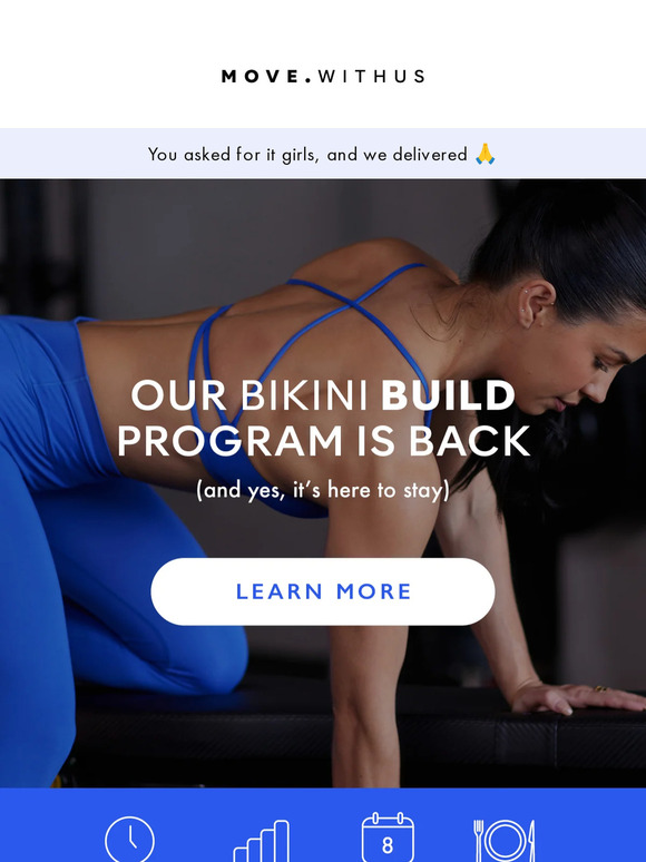 Move With Us: BIKINI BUILD IS BACK 👙💪 | Milled