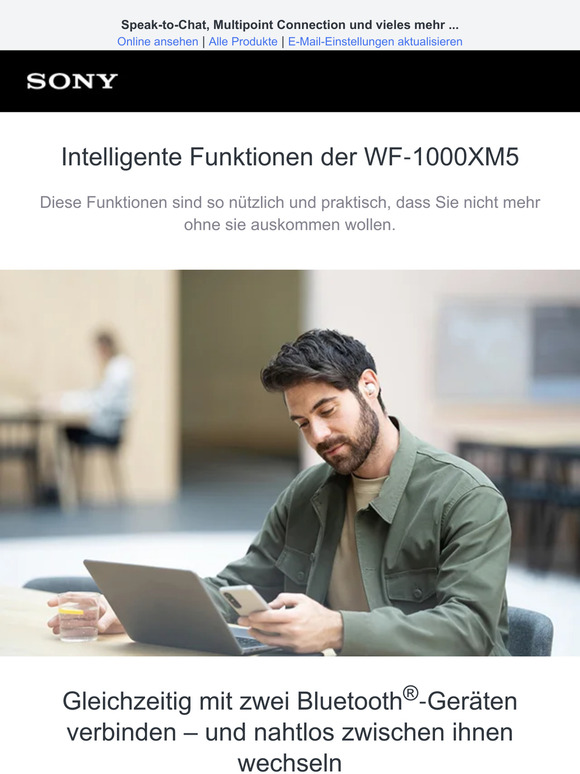 Sony: WF-1000XM5 – Intelligente Funktionen, die Sie lieben werden | Milled