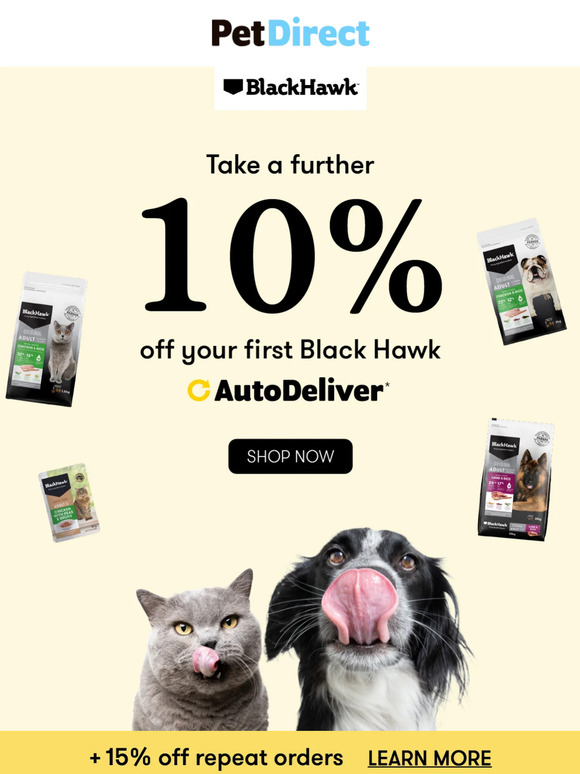 Pet Direct: Unlock Extra Savings! Take a Further 10% OFF Your First ...