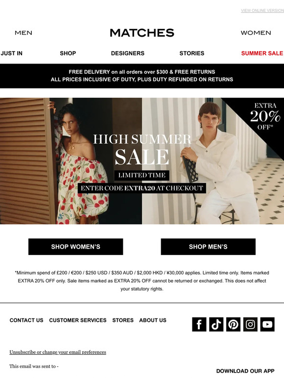 Matches Fashion: ENDS TODAY | Extra 20% off sale | Milled