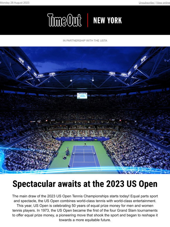 Time Out: The 2023 US Open starts today! | Milled