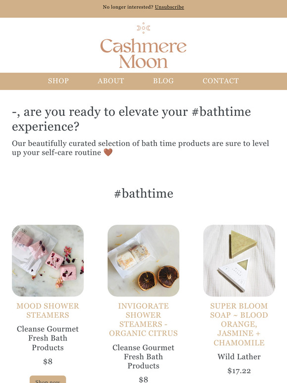 Cashmere Moon: —, Let's step up your #bathtime collection 🛁 | Milled