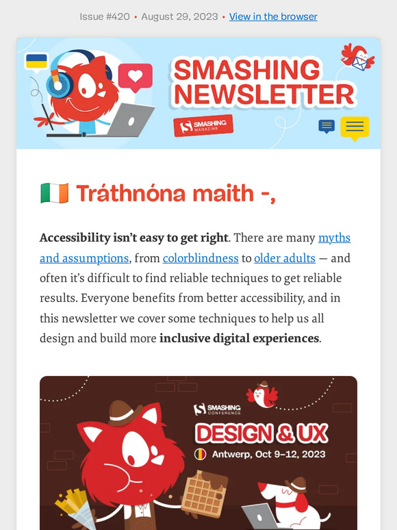 Smashing Magazine: #420: Inclusive Design and Accessibility | Milled
