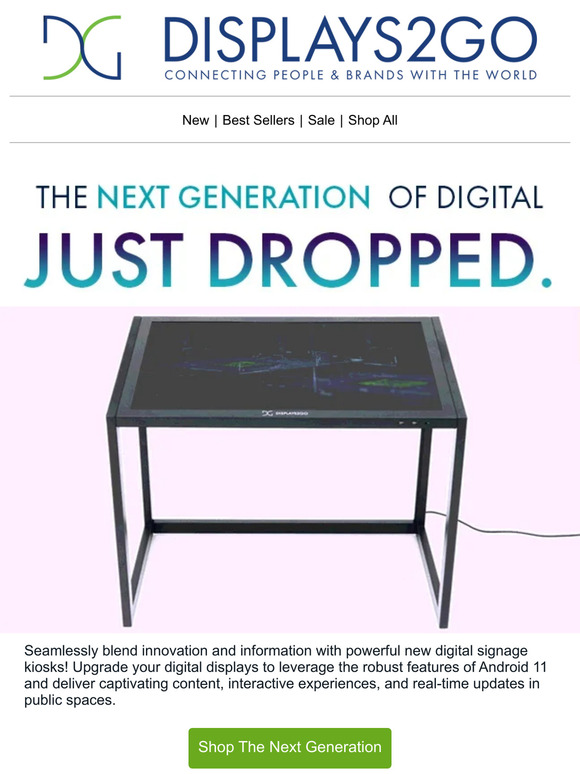 Displays2go: The Next Generation of Digital Just Dropped! | Milled