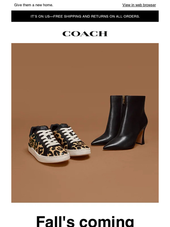 Coach: New shoe season has arrived. | Milled
