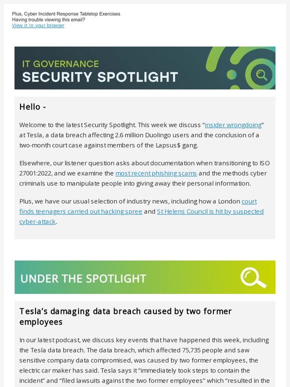 IT Governance: Tesla’s damaging data breach caused by two former ...