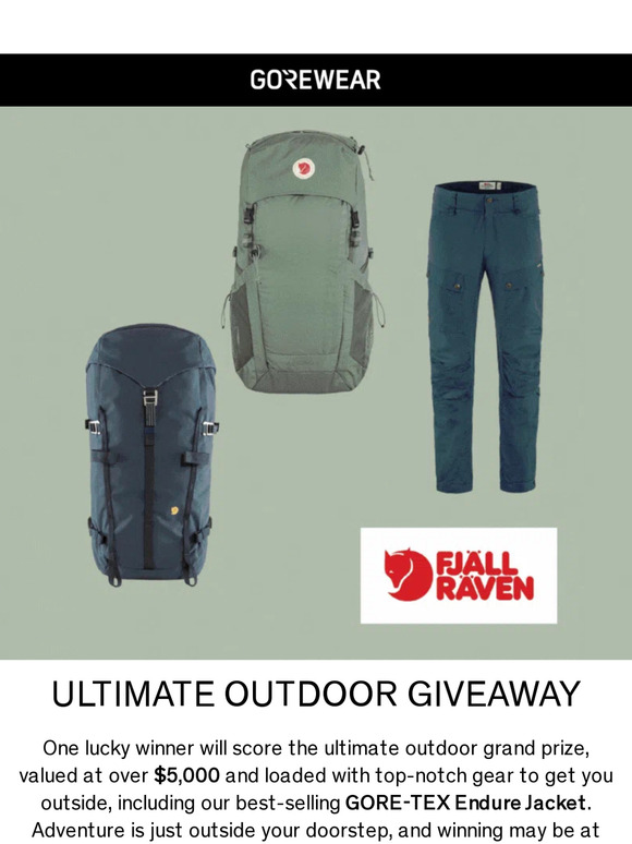 GORE WEAR: Don't forget: Over $5,000 worth of gear could be yours! | Milled