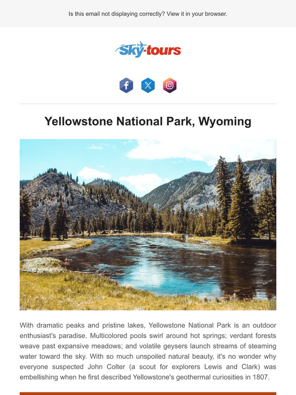 Skytours: Visit the Yellowstone National Park | Milled