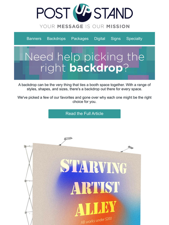 Post Up Stand: Tie Together Any Event Space with a Custom Backdrop | Milled