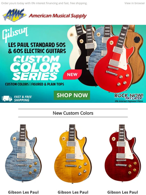 American Musical Supply: NEW from Gibson: Les Paul Standard Custom ...