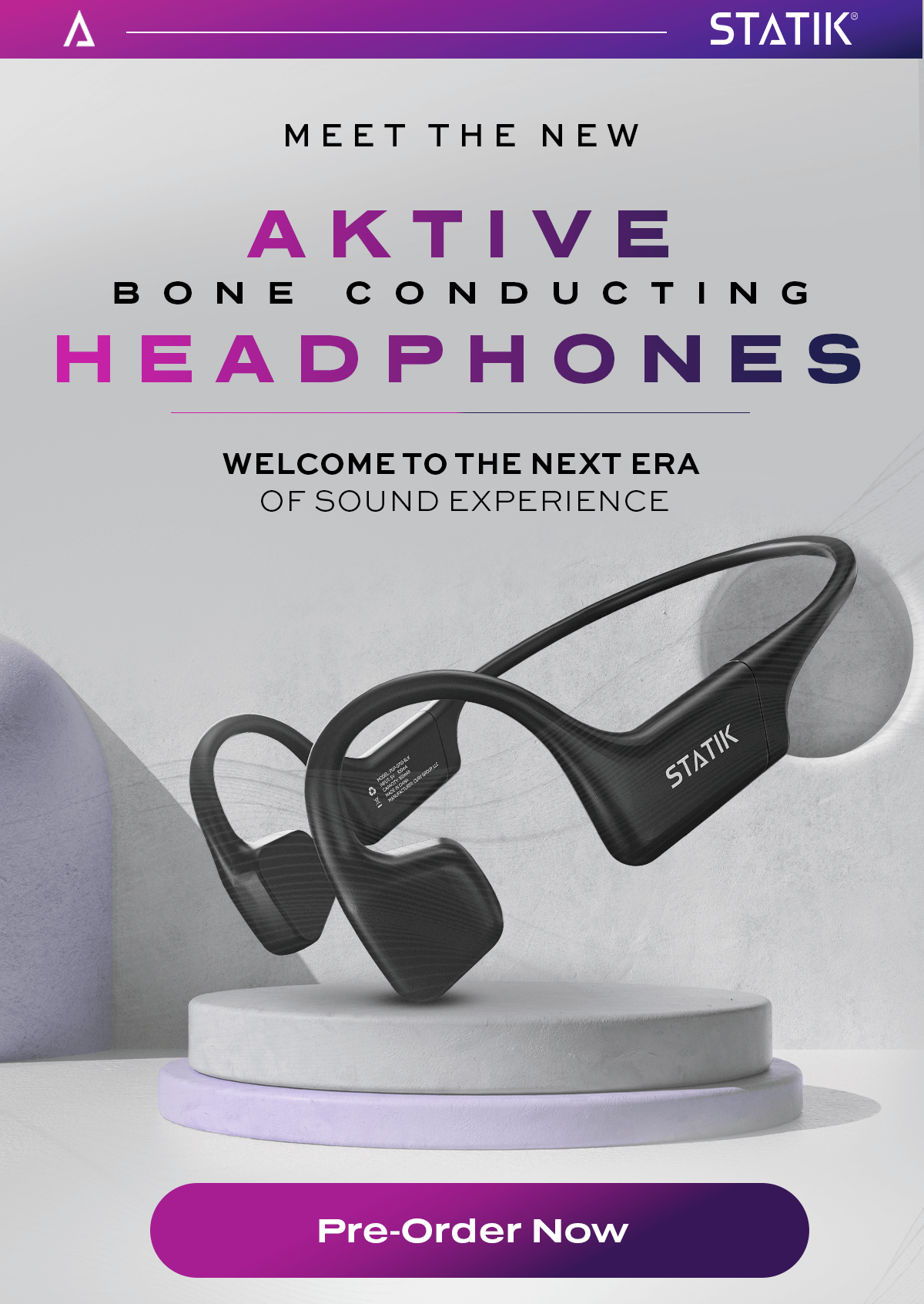 Statik: NEW: Aktive Bone Conducting Headphones | Milled