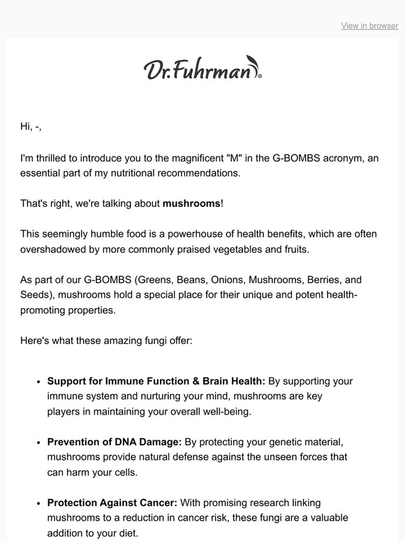 Dr. Fuhrman: Introducing the Mighty "M" in G-BOMBS: Unlock the Power of ...