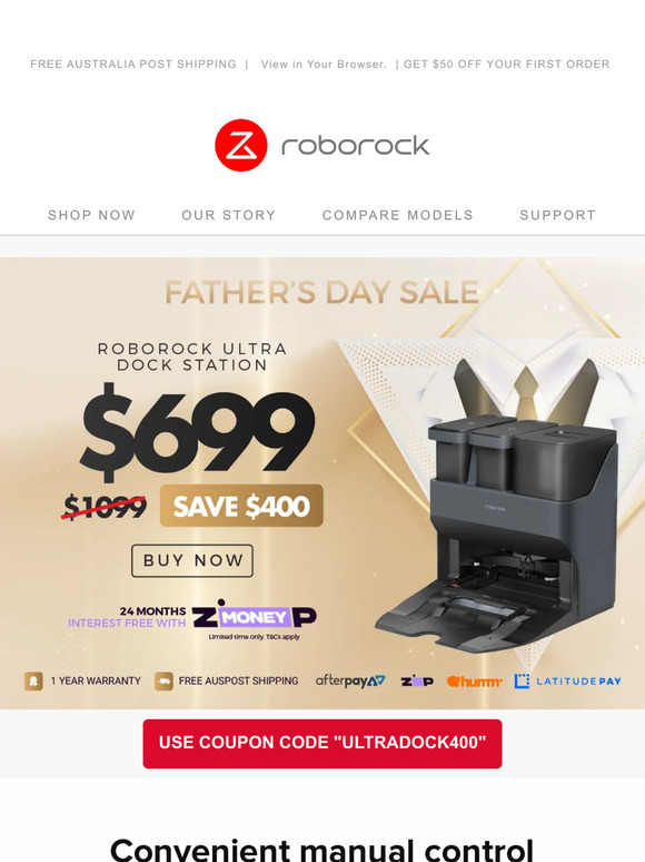 Roborock: Roborock Ultra Dock Email Special! EXTRA $400 OFF Limited Units Available! | Milled