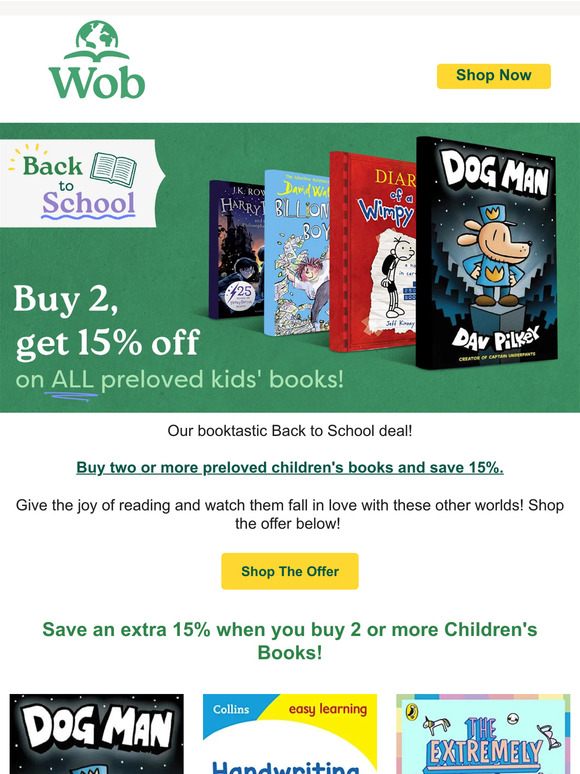 World Of Books: Get Back to School ready with Wob! | Milled