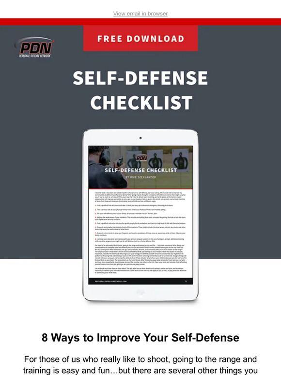 Personal Defense Network: 8 Ways to Improve Your Self-Defense | Milled
