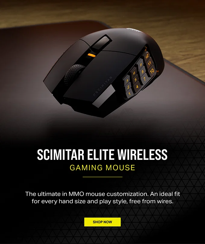 Corsair: Introducing Scimitar Elite Wireless Gaming Mouse | Milled