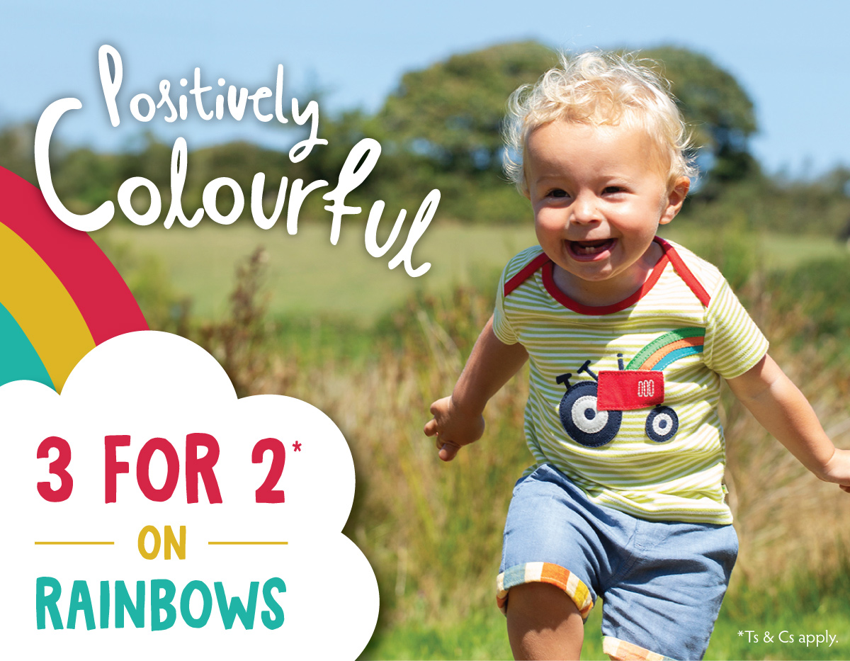 Frugi: 3 for 2 on RAINBOWS 🌈 | Milled