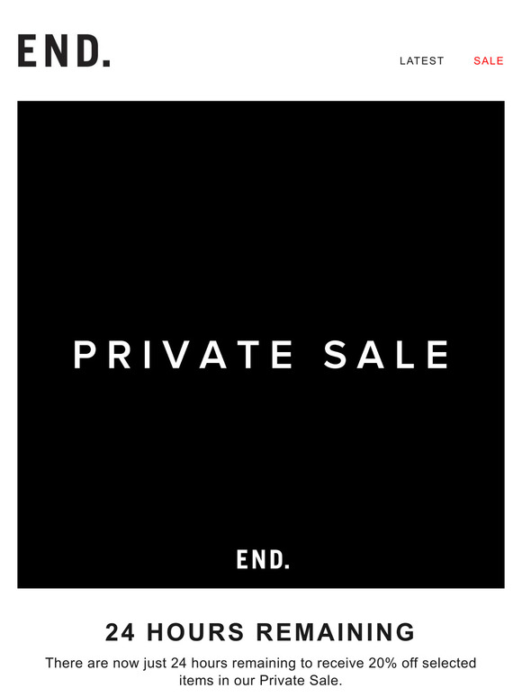 END.: Private Sale: 20% Off - 24 hours remaining | Milled