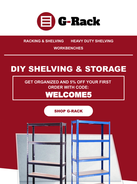G-Rack: Our boltless shelf designs make DIY easy! | Milled
