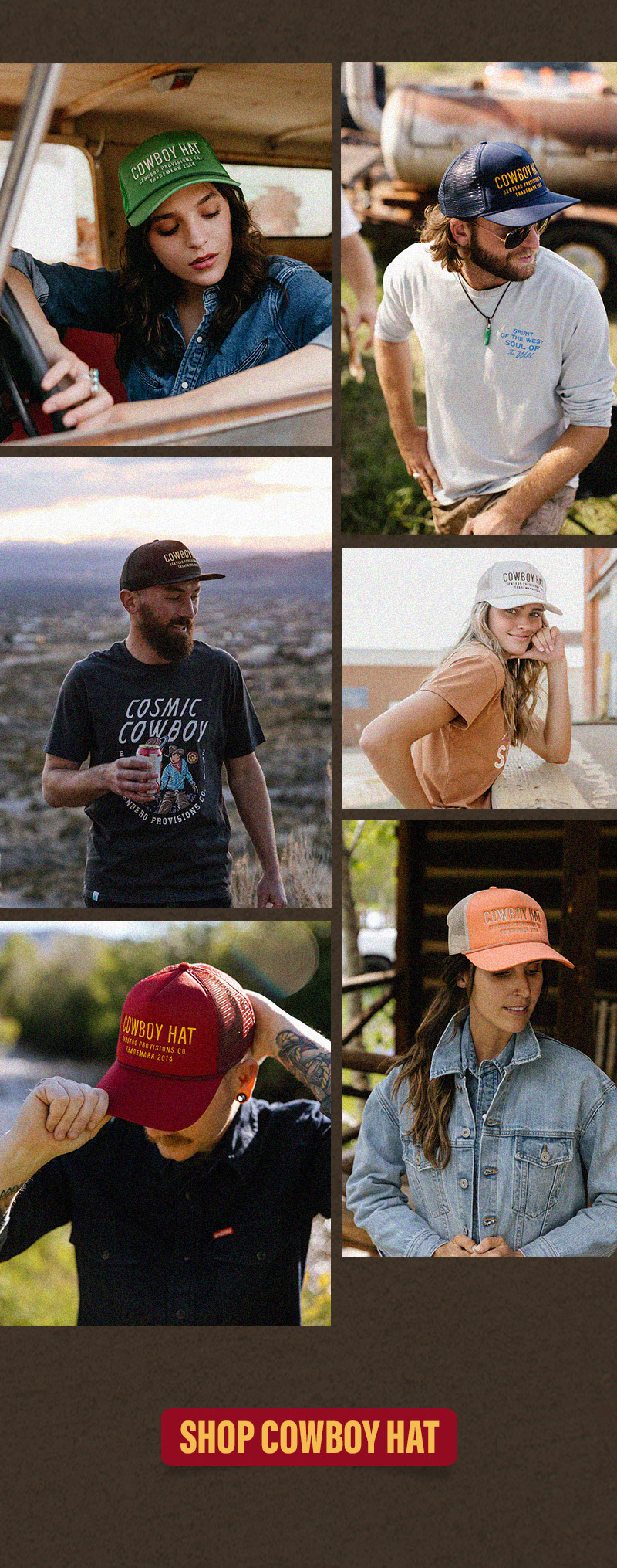 Sendero Provisions Co.: New Cowboy Hat colors are here! | Milled