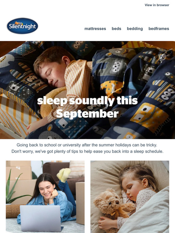 Silentnight: Back to school, back to better sleep 📚💤 | Milled