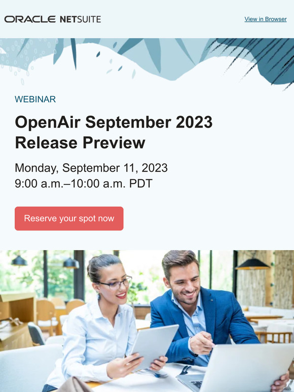 NetSuite: OpenAir September 2023 Release Preview | Milled