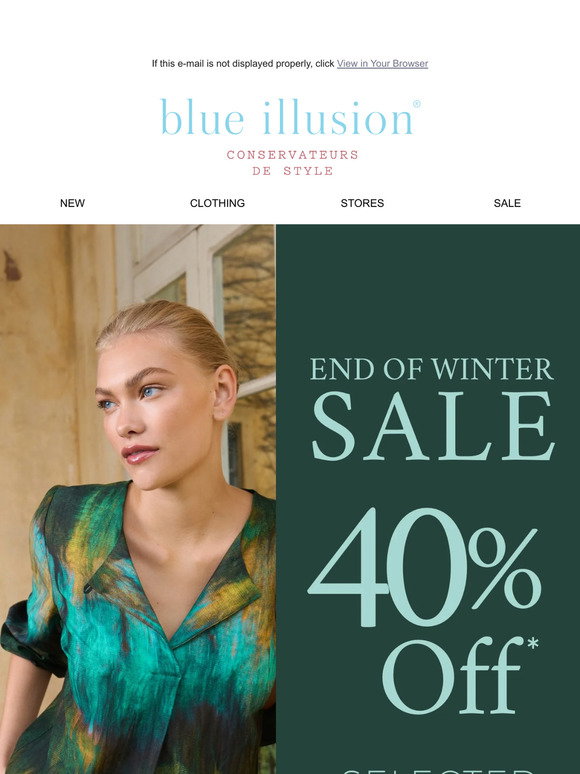 Blue Illusion: End of Winter Sale, take 40% off! | Milled