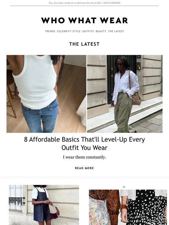 Who What Wear: 8 affordable basics that'll level-up every outfit you ...