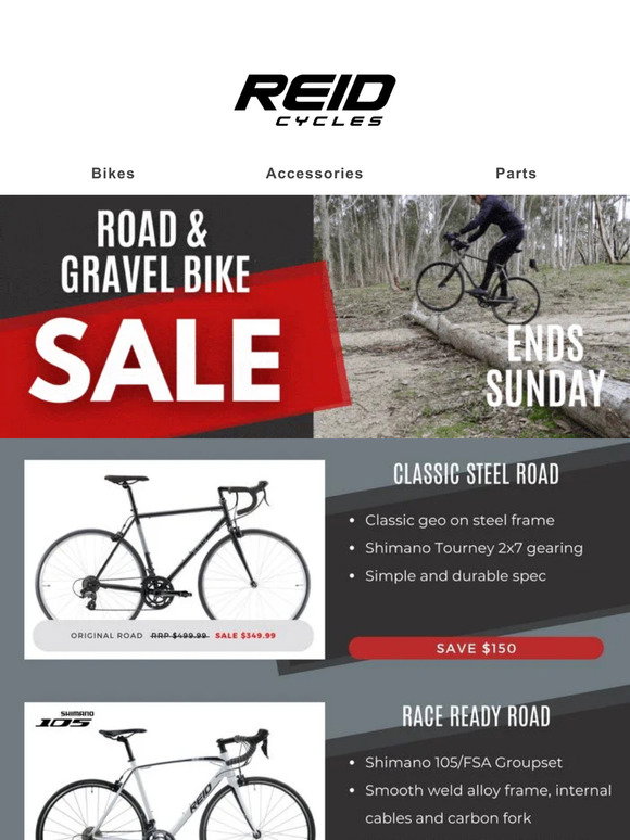 Reid Cycles: Road & Gravel SALE ⏰ ENDS SUNDAY | Milled