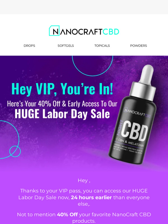 Nanocraft CBD: Hey VIP, You’re In! Here’s Your 40% Off & Early Access ...