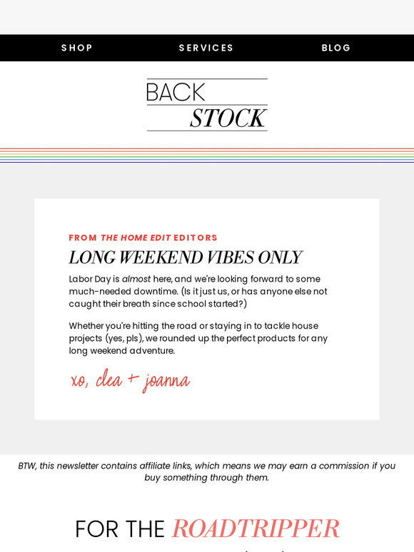 The Home Edit: Long-Weekend Plans? | Milled