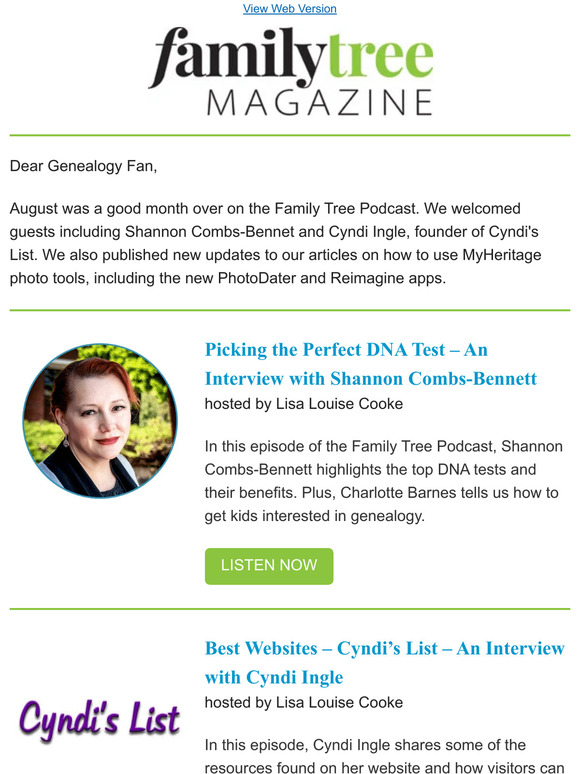 Family Tree Magazine: Your Monthly Article Digest | Milled