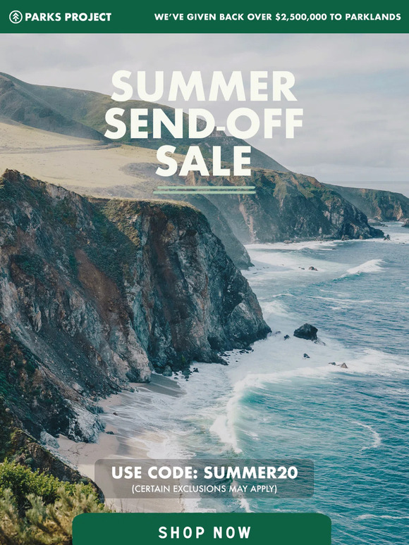 Parks Project: 20% Off Sitewide Starts Now! | Milled