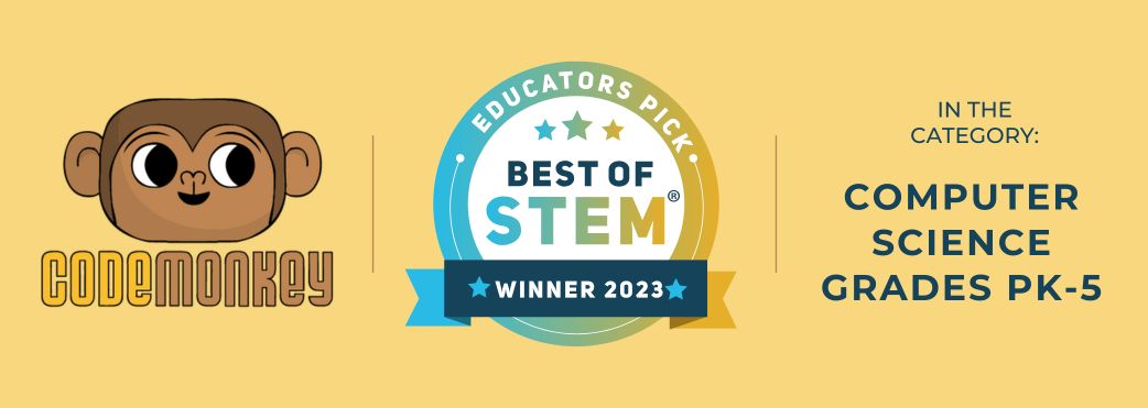 CodeMonkey: 🙌 We WON! 🏆“Educators Pick – Best of STEM® 2023 Award for Computer Science Grades PK ...